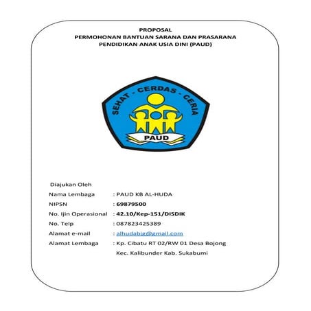 Contoh proposal perbaikan jalan gang rw 02 | PDF
