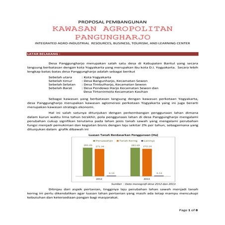 Proposal pembangunan kawasan agropolitan panggungharjo | DOCX
