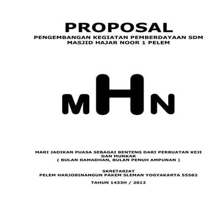 Proposal pemberdayaan sdm_masjid1 | PDF