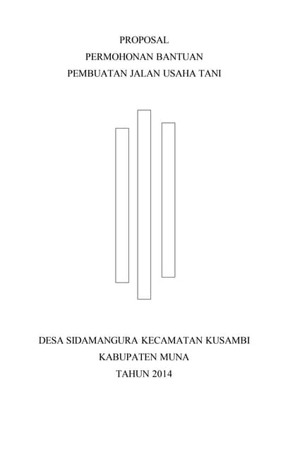 Contoh proposal pemekaran dusun desa embung kandong | DOCX