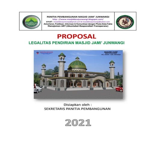 Proposal pendirian masjid jami' | PDF