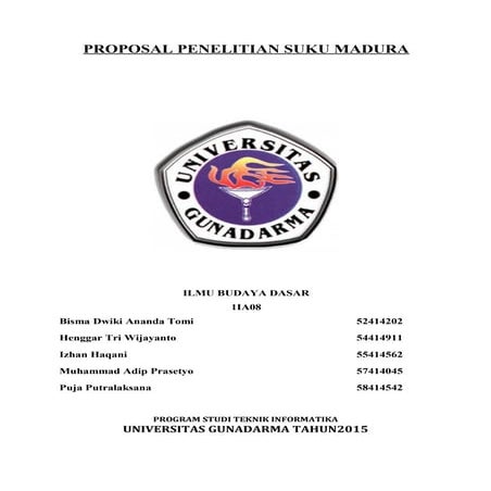 Proposal penelitian suku madura | DOC