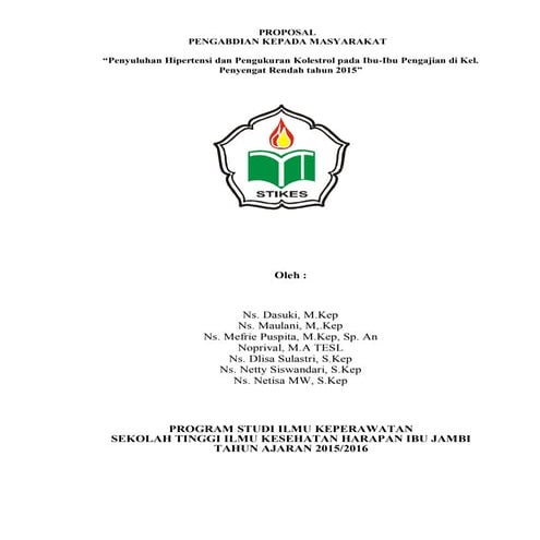Proposal pengabdian kepada masyarakat | PDF