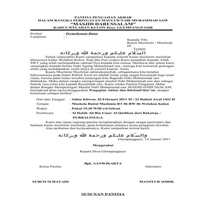 Proposal pengajian muludan | DOC