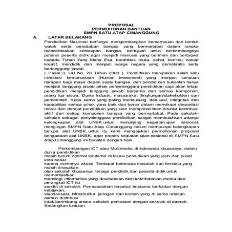 Proposal pengejuan komputer unbk | DOCX