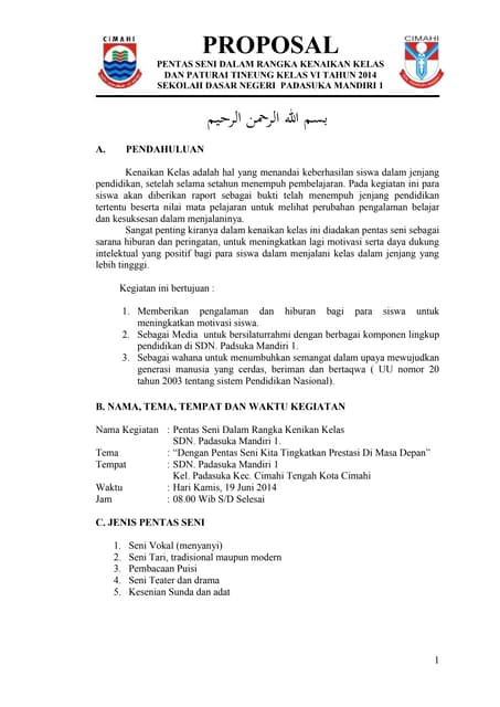 Proposal pentas seni | DOCX