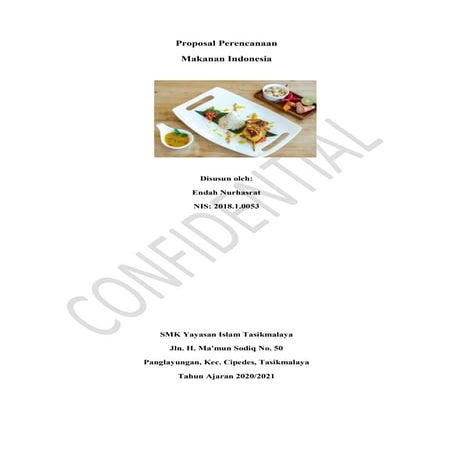 Proposal Perencanaan Makanan 1 | PDF