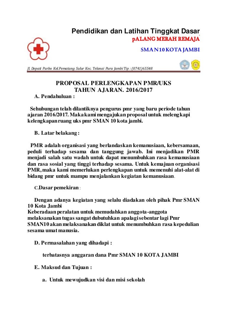 Proposal Kegiatan Pmr – Beinyu.com Proposal Kegiatan Pmr – Beinyu.com