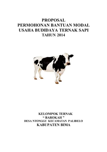 Contoh proposal tani bantuan traktor | DOCX