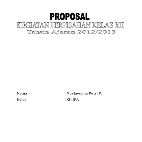 CONTOH PROPOSAL REUNI AKBAR SMA NEGERI 39 | PDF