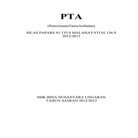 Contoh Proposal persami | DOCX