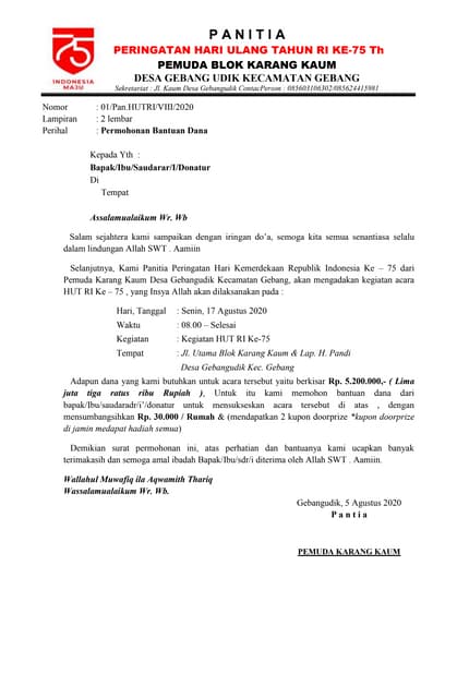 Undangan penutupan phbn hut ri | DOCX