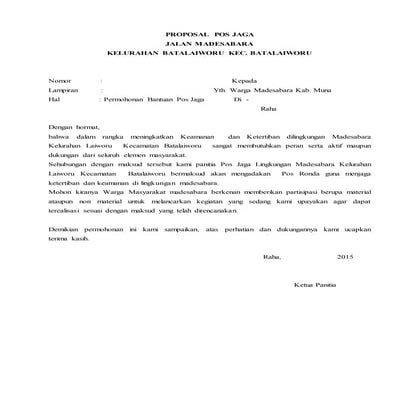 Contoh proposal tani bantuan traktor | DOCX