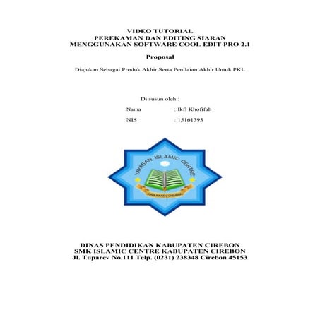 PROPOSAL PRODUK AKHIR PKL | MULTIMEDIA SMK | PDF
