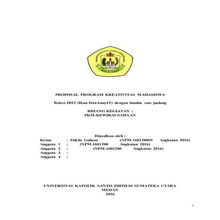 Proposal program kreativitas mahasiswa modifikasi | PDF