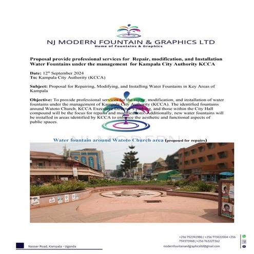 Proposal provide professional services for Repair and install water ...