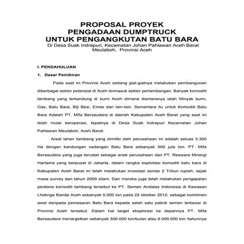 Proposal proyek | PDF