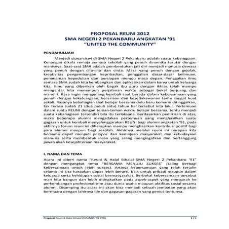 Proposal reuni | PDF