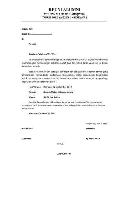 Proposal Reuni Akbar SMK Taman Karya Madya, Kebumen | DOCX