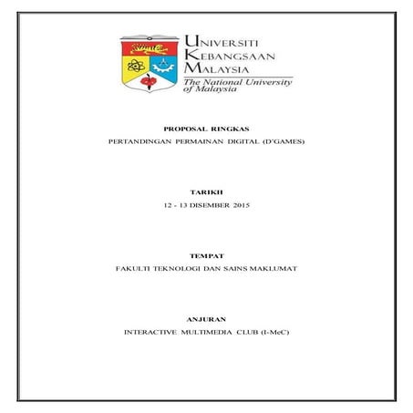 Proposal ringkas organisasi bendahari | DOCX