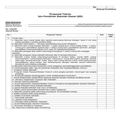 Proposal teknis sd | PDF