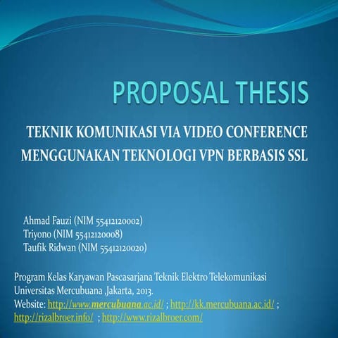 Proposal thesis | PPTX