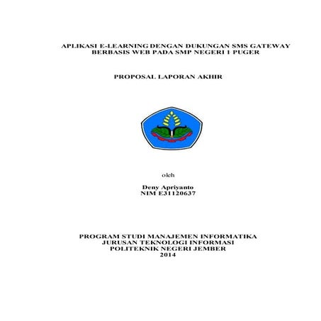 Proposal tugas akhir | DOCX