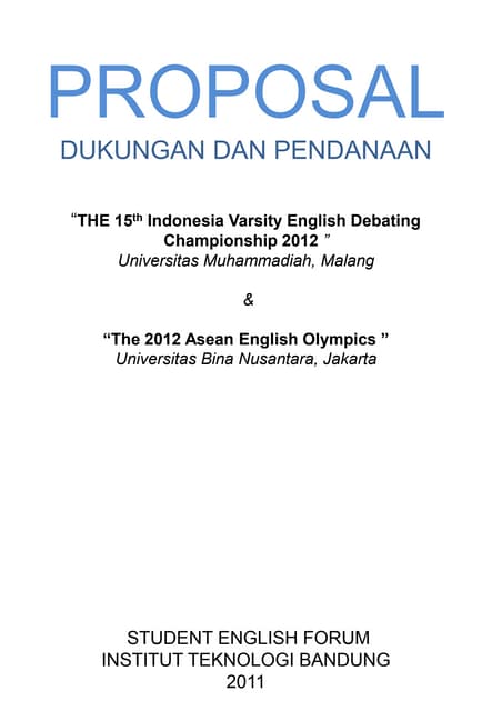 Proposal Sponsorship International Interdisciplinary Conference, Venice, Italy | PDF