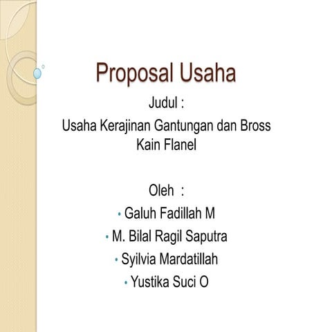 Contoh Proposal usaha | PPTX