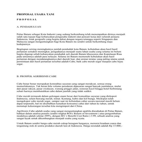 Proposal usaha tani | DOCX