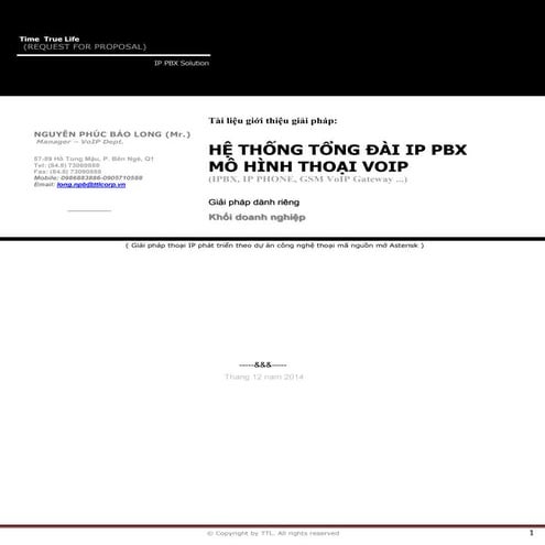 Proposal Voip PBX | PDF