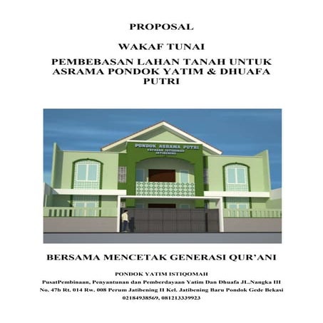 Proposal Wakaf Tunai Istiqomah | PDF