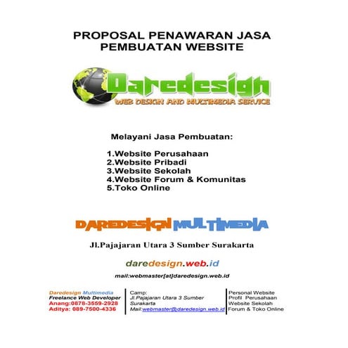 Proposal web desain | PDF