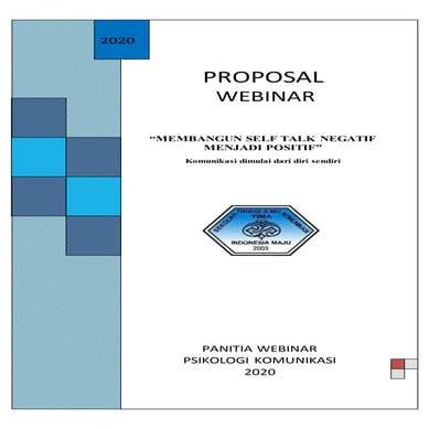 Proposal webinar "MEMBANGUN SELF TALK NEGATIF MENJADI POSITIF" - UTS | PDF
