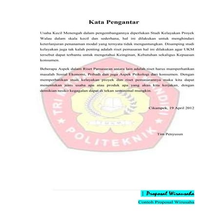 Proposal wirausaha | DOCX