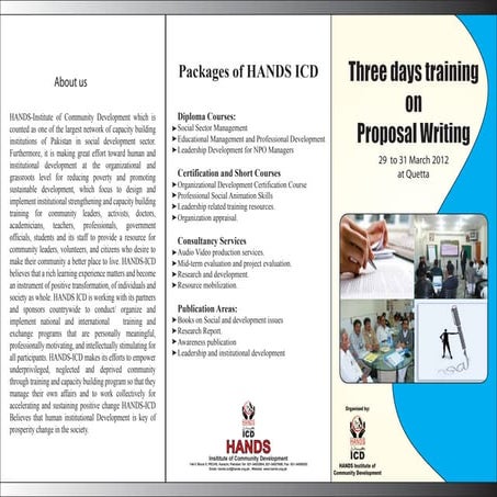 HANDS ICD conduct training on Proposal writing | PDF