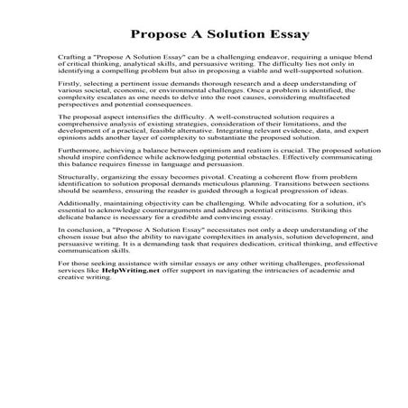 Problem And Solution Essay Examples.pdf