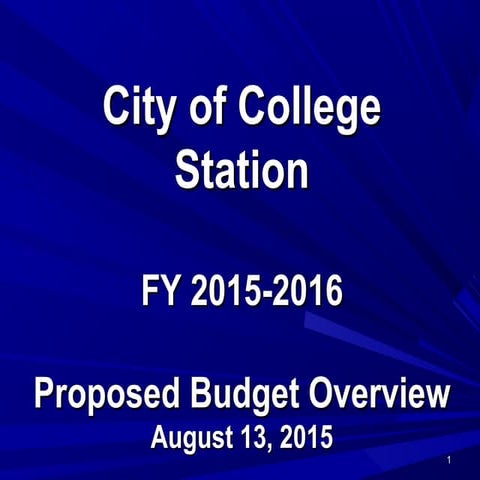 Proposed budget solutions | PPT