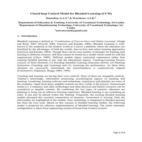 Blended Learning: A New Model | PDF