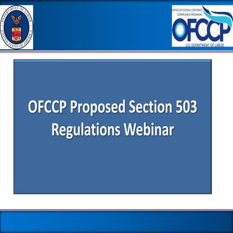 Proposed Sec503 Revisions Webinar | PDF
