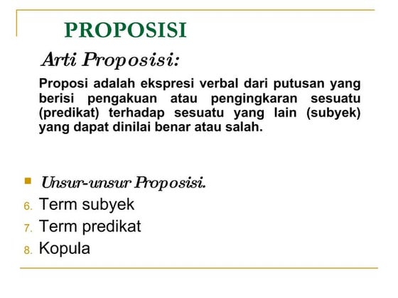 Kelompok 8 logika proposisi | PPT