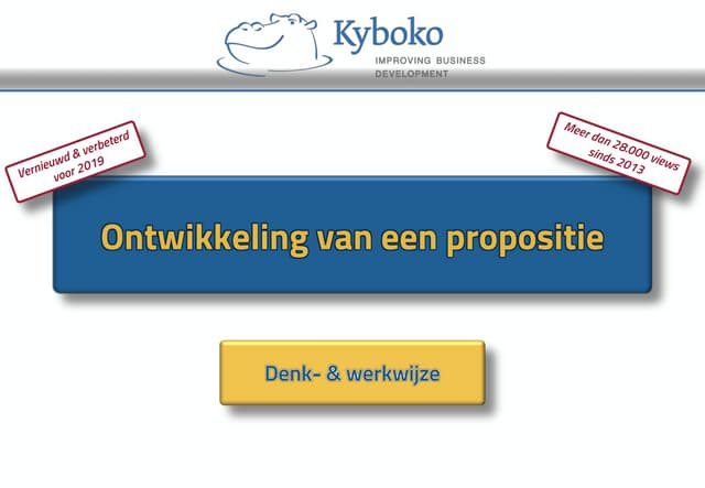 Hoe ontwikkel ik een propositie? | PDF