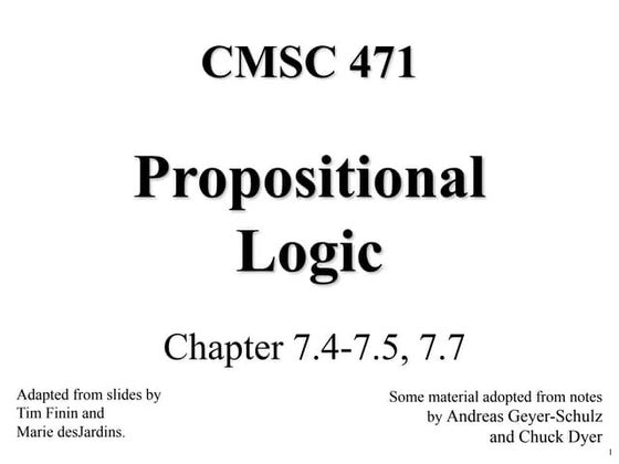 Propositional Logic In Artificial Intelligence Ppt