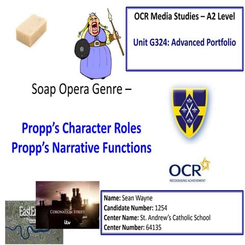 Propps Character Roles and Narrative Functions - Sean Wayne | PPT