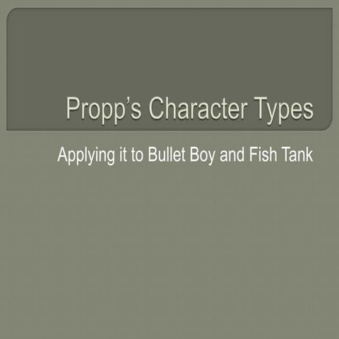 Applying Propp’s Character types | PPTX | Genres