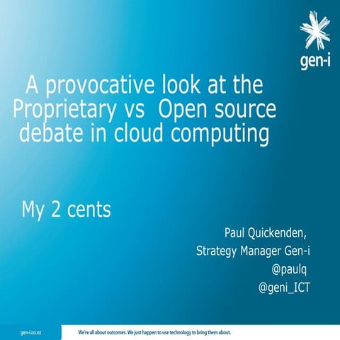 Proprietary vs opensourcecloudcomputing | PPT