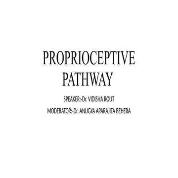 PROPRIOCEPTIVE PATHWAY.pptx involving information about sense of ...