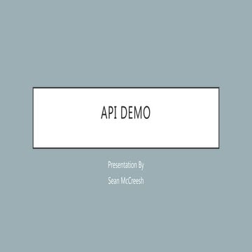Pro project presentation api demo | PPTX