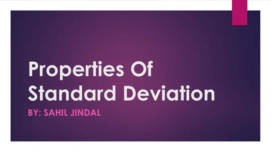 Variance and standard deviation | PPTX
