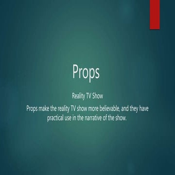 Reality TV Show Title Sequence Research | PPTX